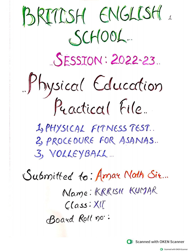 Physical Education Practical | PDF