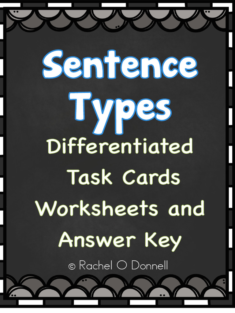 Sentence Types Answer Key & Task Cards | PDF | Chess | Chess Theory