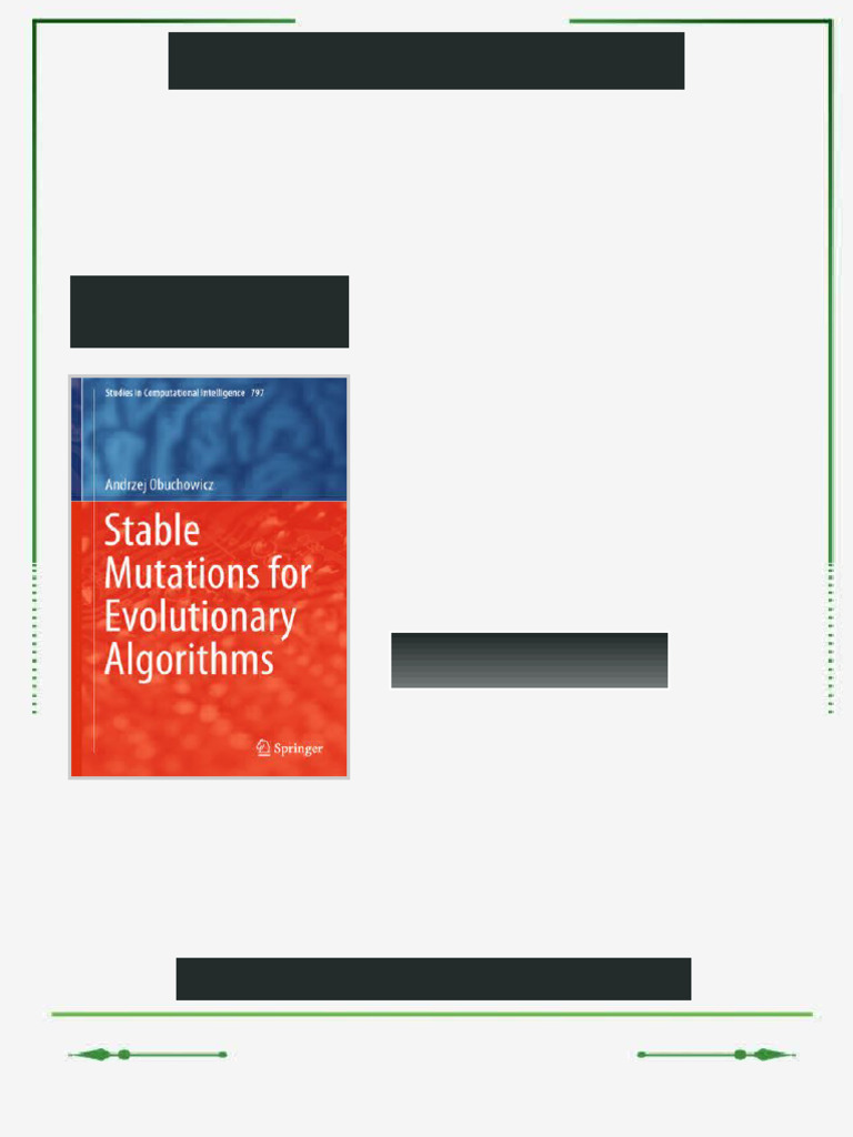 Stable Mutations for Evolutionary Algorithms Andrzej Obuchowicz eBook ...