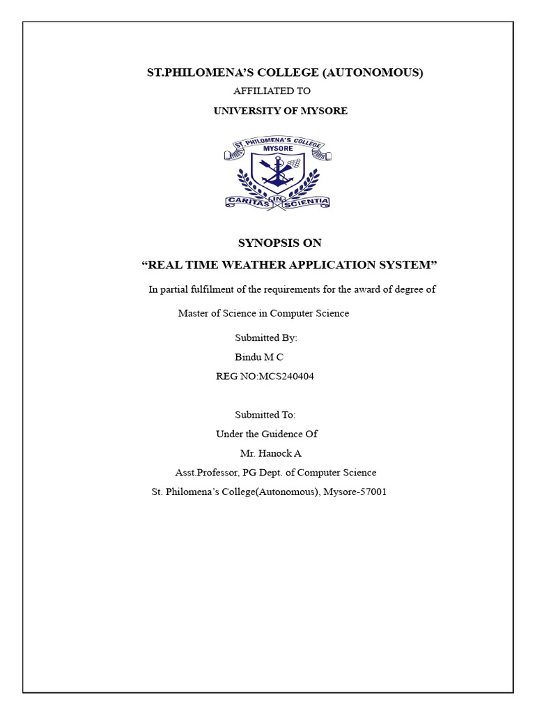 Bindusynopsis Frontpage | PDF