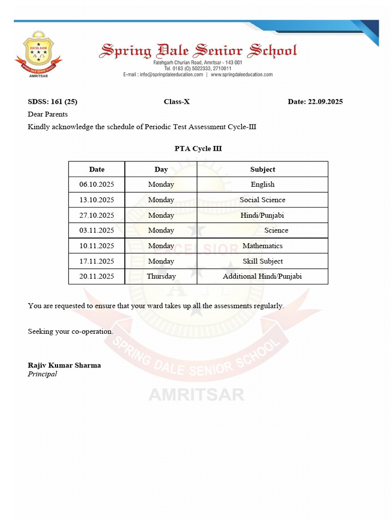 Class 10 PTA Cycle 3 | PDF