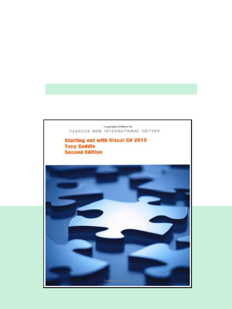 Starting Out With Visual C 2010 2nd Ed New International Ed Gaddis available instanly | PDF ...