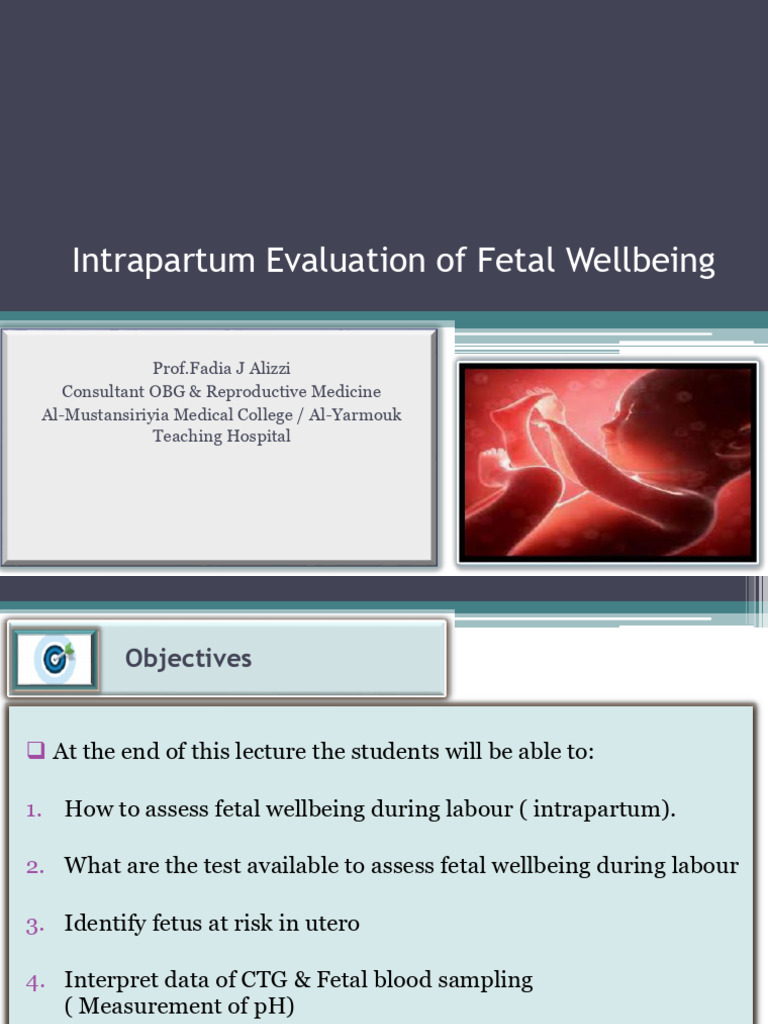 intrapartum assessment of Fetal Wellbeing | PDF | Heart Rate | Childbirth
