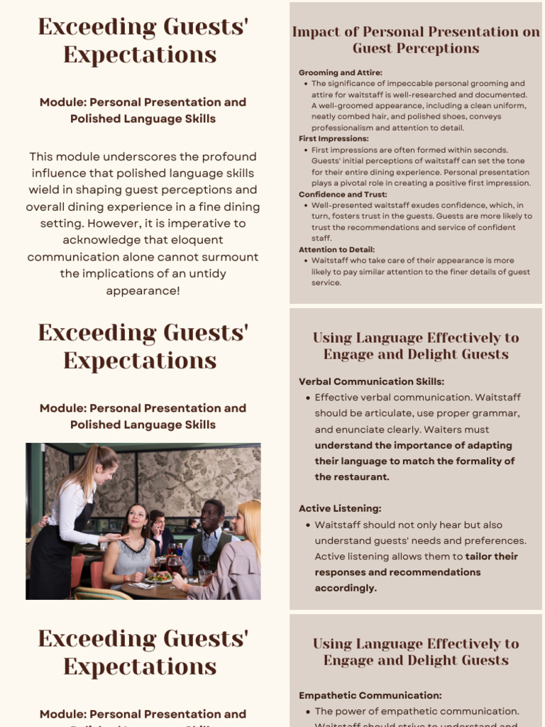 Fine Dining Course New - Personal Presentation and Polished Language ...