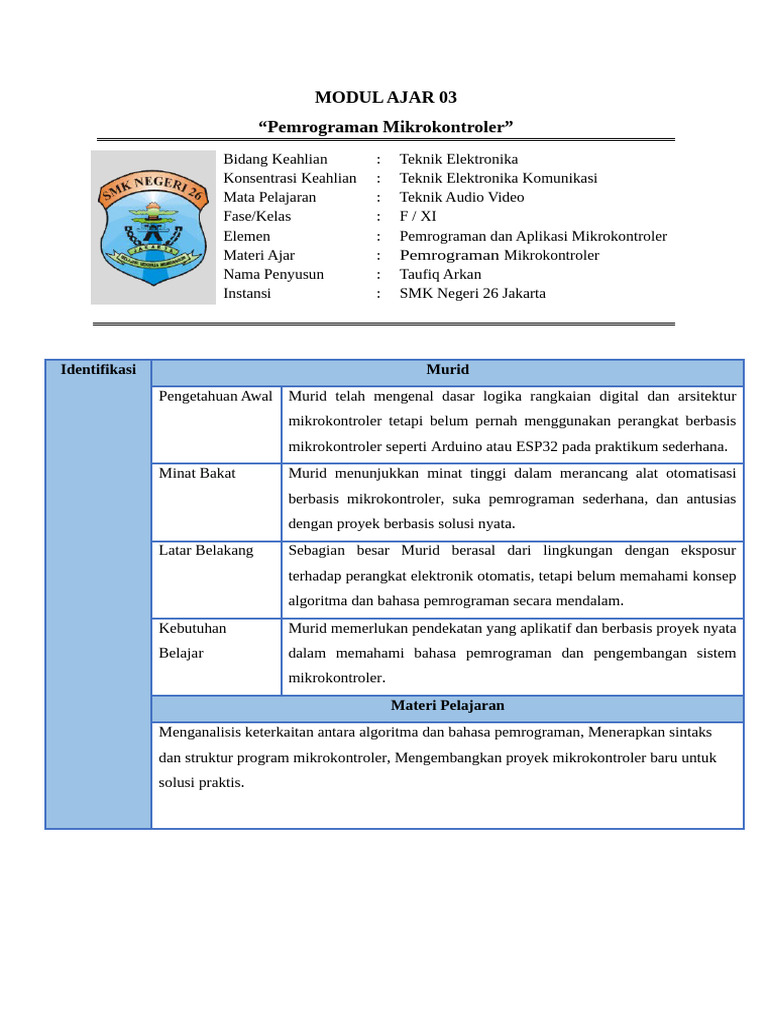MODUL 03. Pemrograman Mikrokontroler | PDF