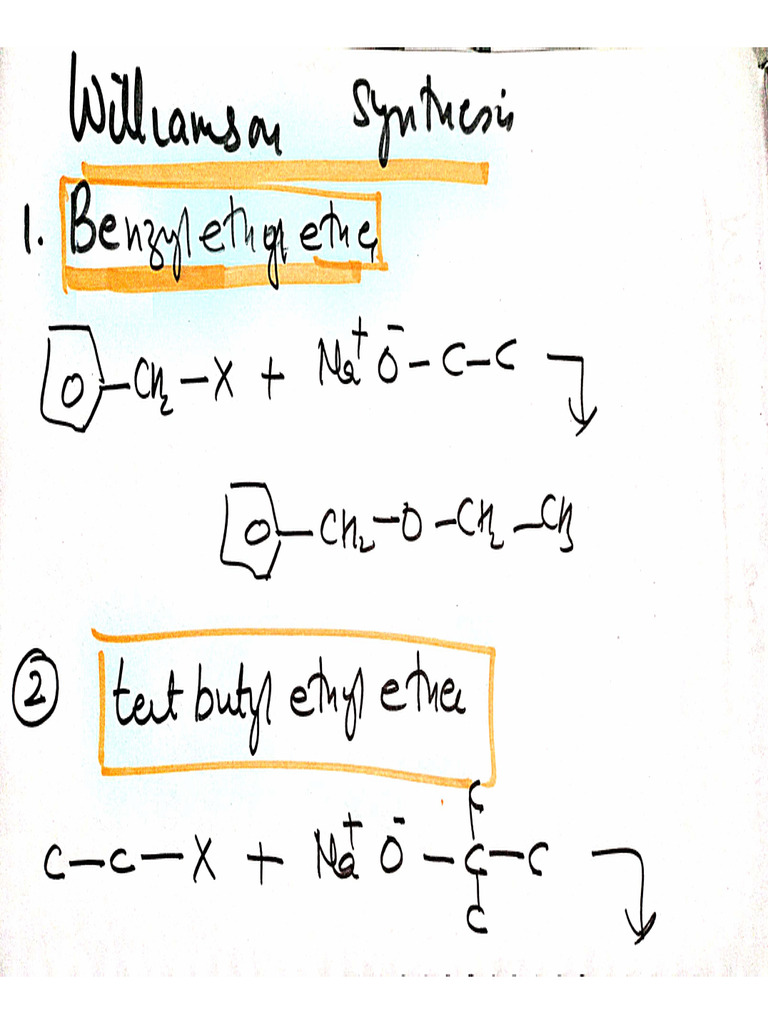 Williamson Synthesis Class-12 | PDF