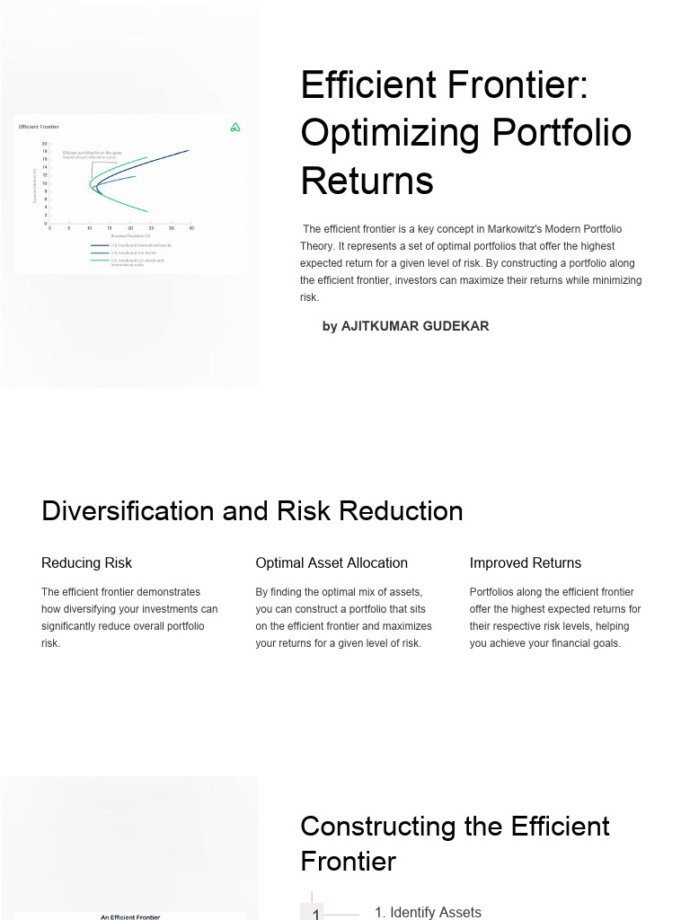2 Efficient Frontier Optimizing Portfolio Returns | PDF | Modern ...