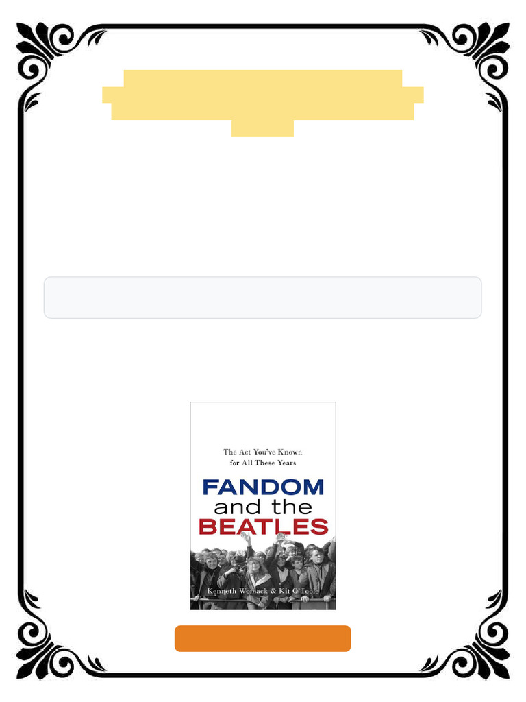 Fandom and The Beatles: The Act You've Known For All These Years 1st ...