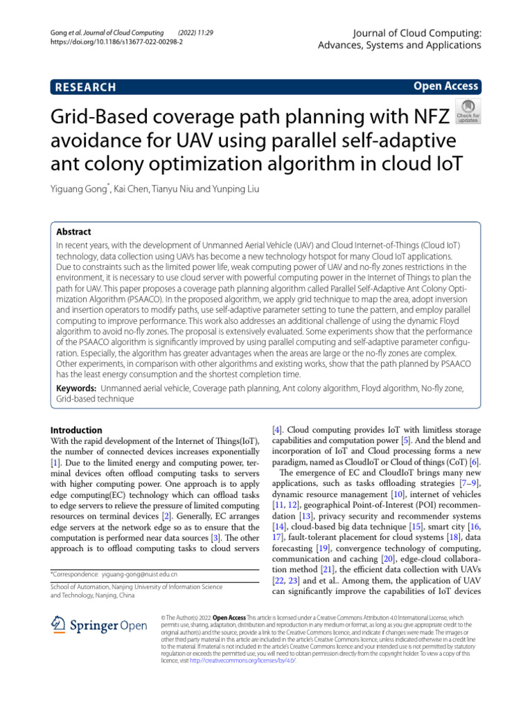 Grid-Based Coverage Path | PDF | Internet Of Things