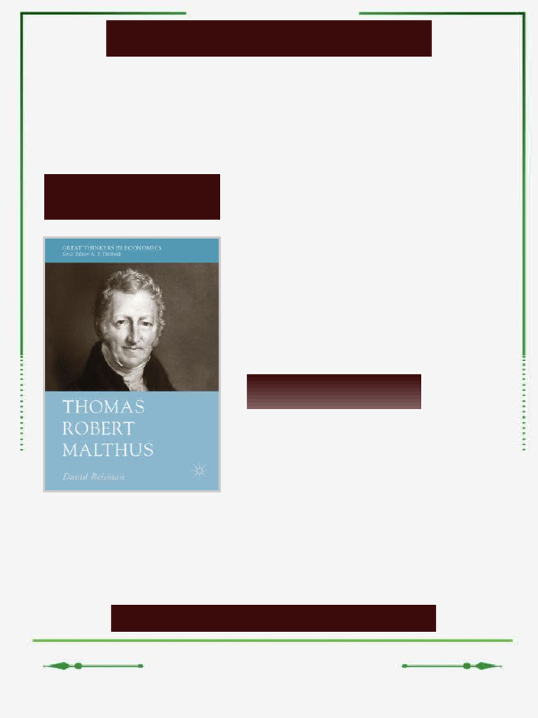 Thomas Robert Malthus David Reisman eBook learning edition | PDF ...