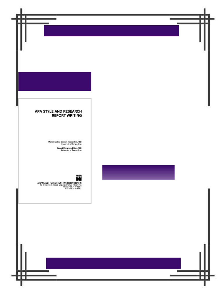 An Introduction to APA Editorial Style Seyyed Mohammad Alavi ebook ...