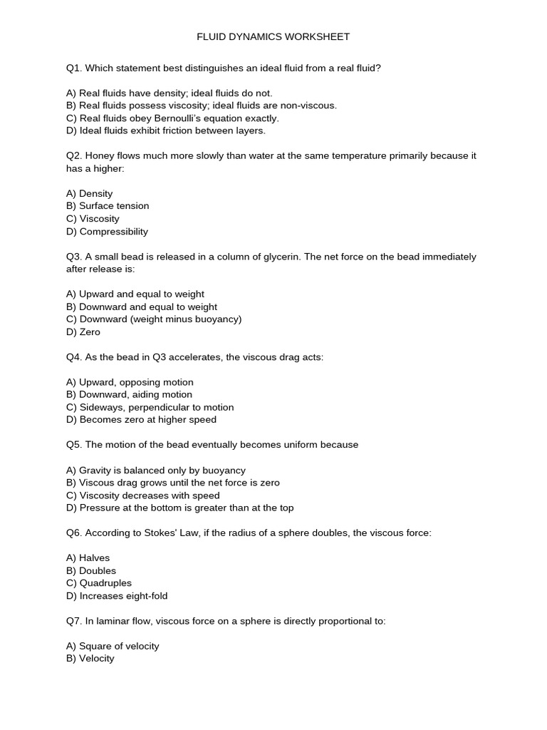 Flyid Dynamics | PDF | Fluid Dynamics | Pressure