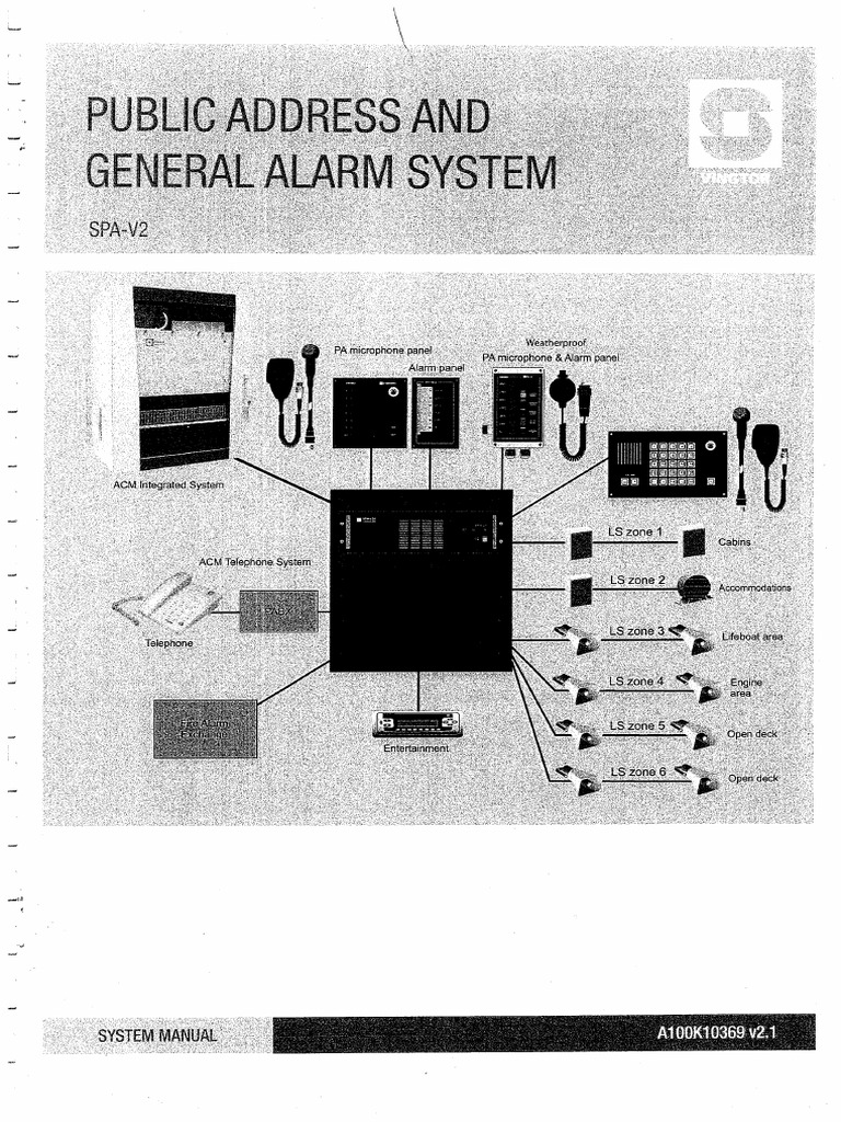 System Manual - Public Address & General Alarm System SPA-V2 | PDF