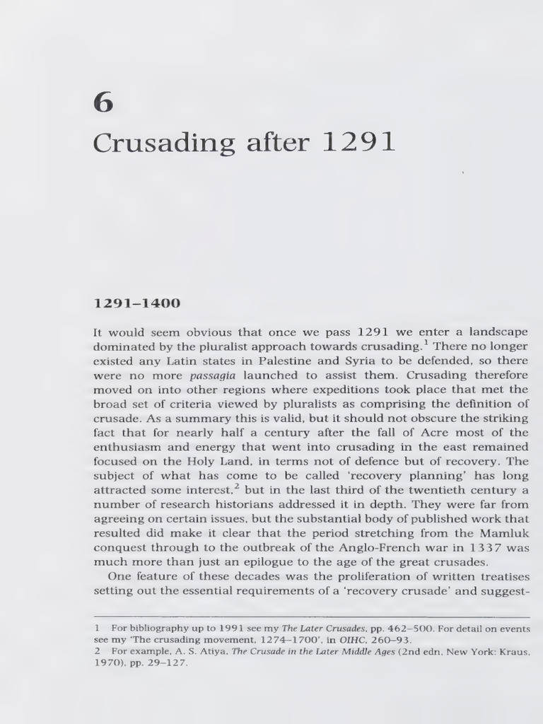 Crusading Strategies Post-1291 | PDF | Crusades | Pope