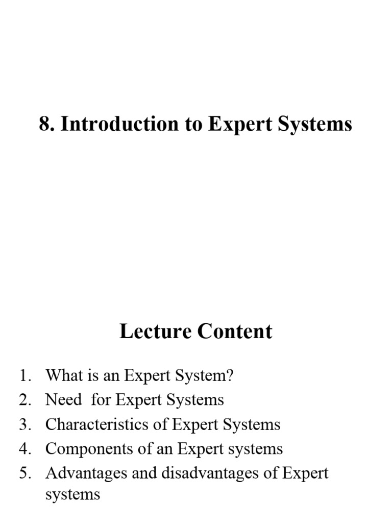 Understanding Expert Systems Basics | PDF | Expert | Knowledge