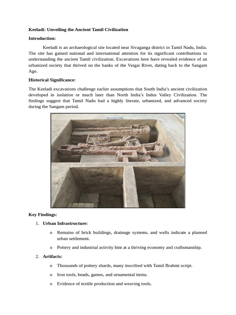 Keel Adi | PDF | Tamil Language | Archaeology