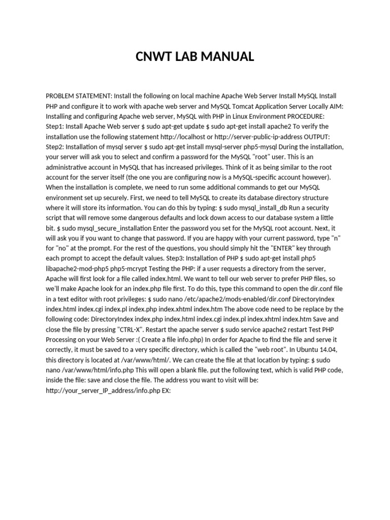 Data Analytics Lab Manual | PDF | Php | My Sql
