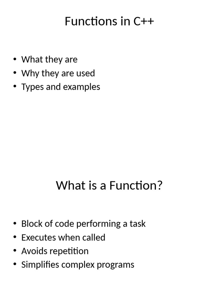 Understanding Functions in C++ | PDF