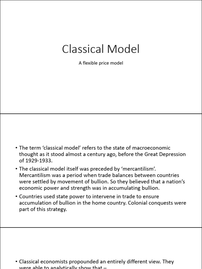LN 4 - The Classical Model | PDF | Labour Economics | Economic Equilibrium