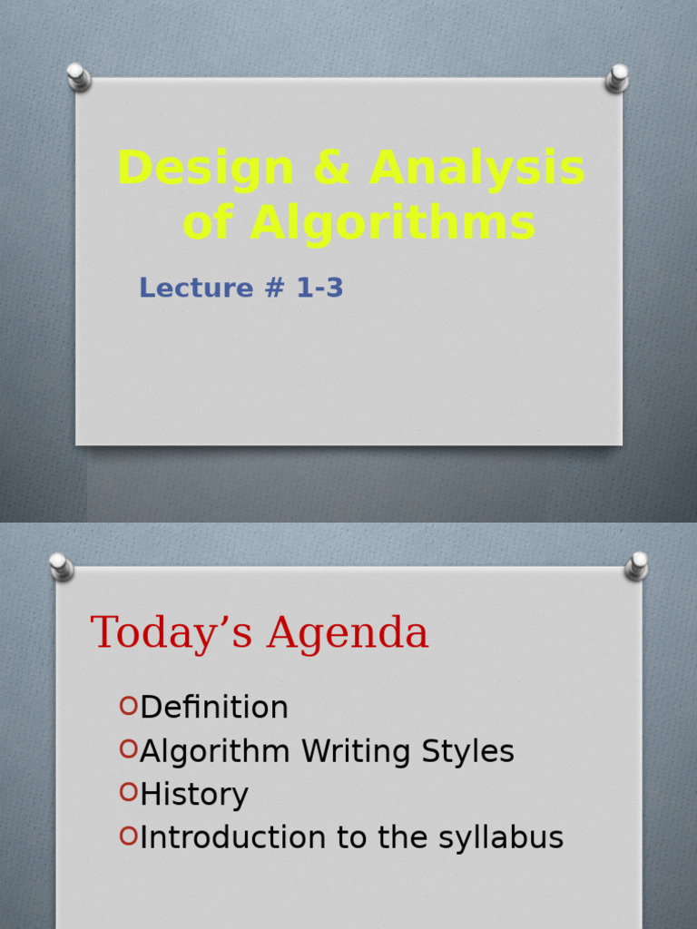 Introduction to Algorithms and Analysis | PDF | Algorithms | Computer ...