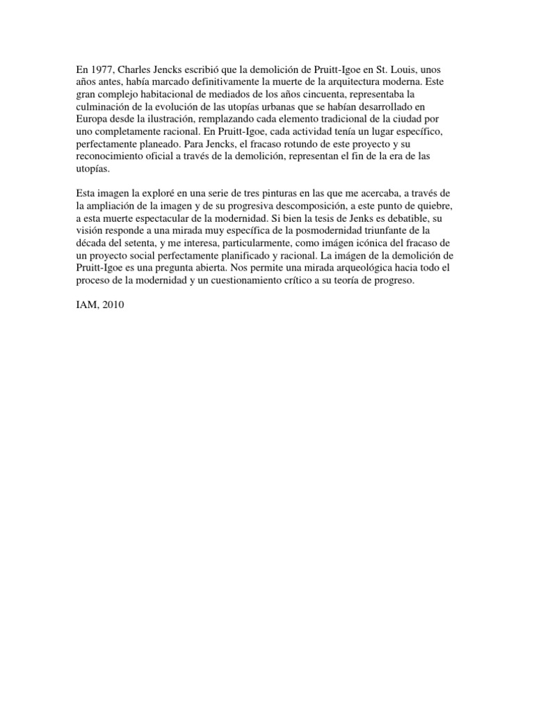 Pruitt Igoe Investig | PDF | Arte