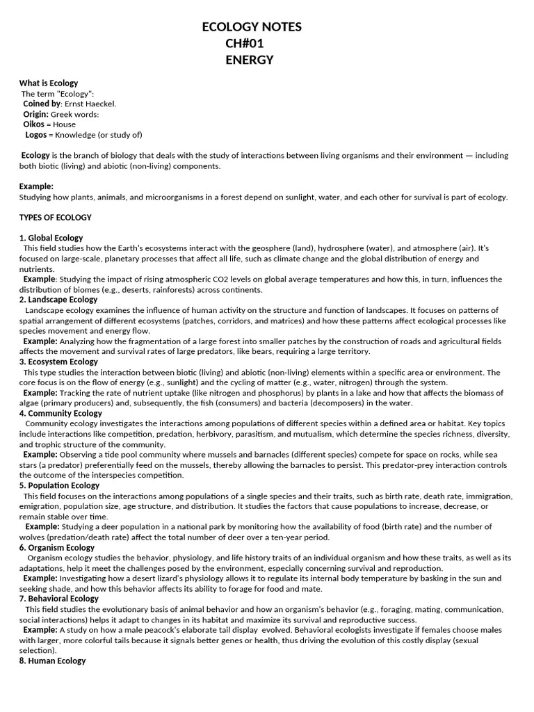 Ecology and Limiting Factors | PDF | Ecology | Food Web