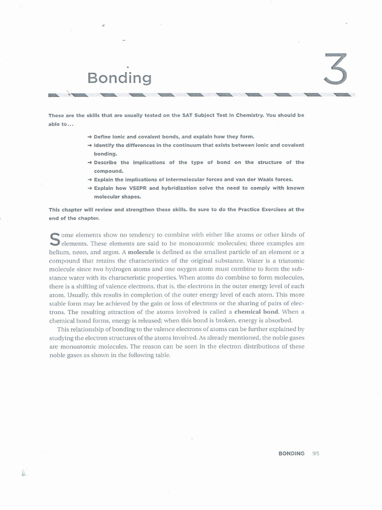 (หนังสือ) Chapter 3 Bonding | PDF