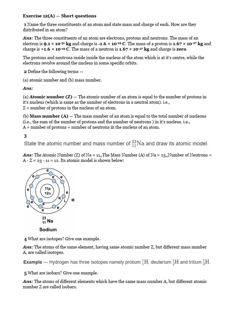 Atom Structure and Radioactivity Explained | PDF | Radioactive Decay ...