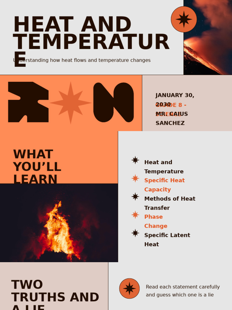 Heat and Temperature Lesson Slides for Grade 8 | PDF | Heat | Heat Capacity