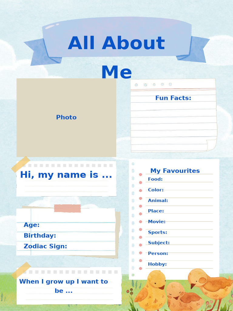 Personal Profile and Fun Facts Template | PDF