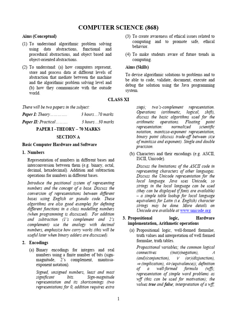 27. ISC Computer Science XI XII 020424 ISC2026 | PDF | Inheritance ...