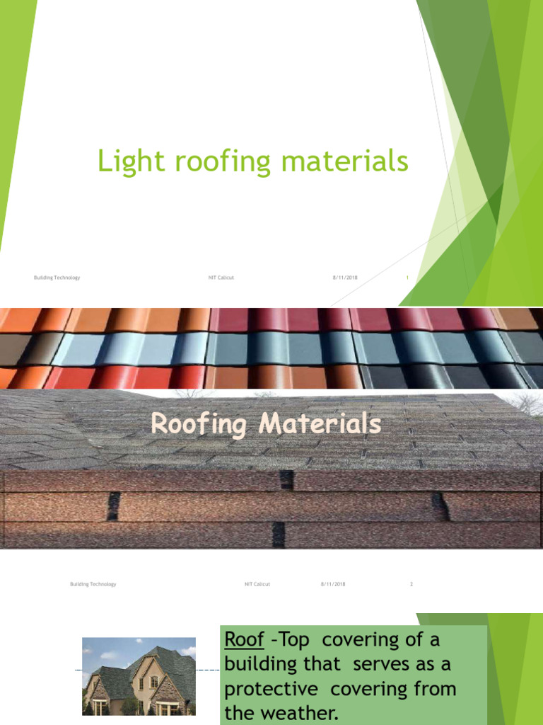Types and Benefits of Roofing Materials | PDF | Roof | Building Materials