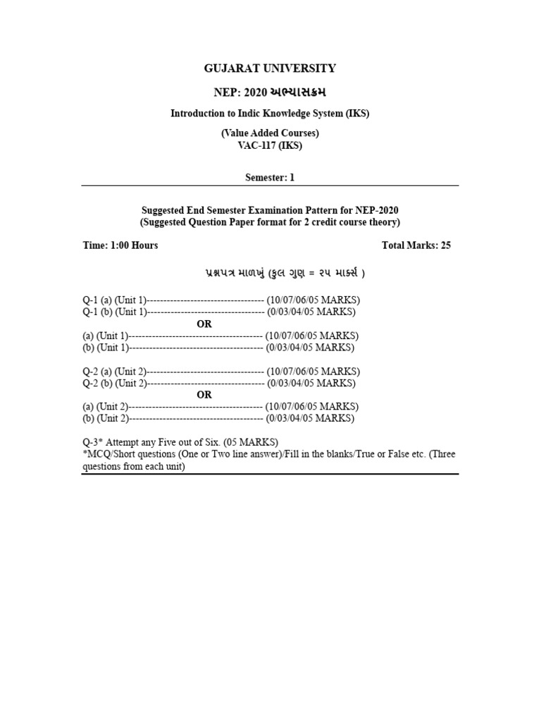 VAC - Introduction To Indic Knowledge System (Question Bank) (IKS) | PDF