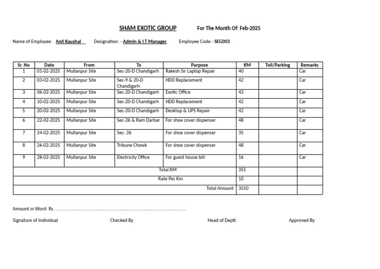 Local Conveyance Forms | PDF