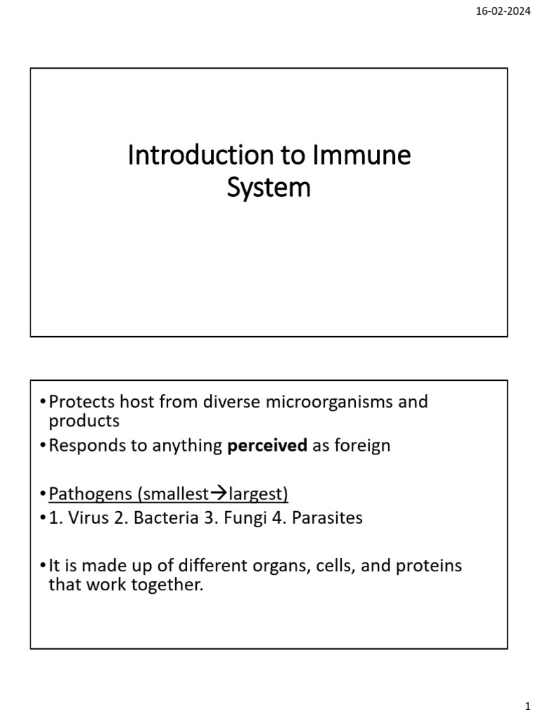 Intro Innate&Acquired Immunity b.sc4 | PDF | Immune System | Innate ...