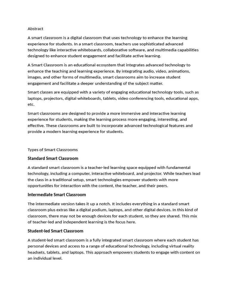 Benefits of Smart Classrooms Explained | PDF | Software Testing | Use Case
