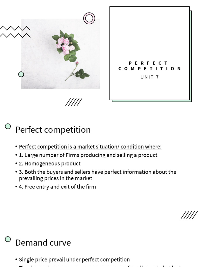 Perfect Competition Unit 7 | PDF | Perfect Competition | Economic ...