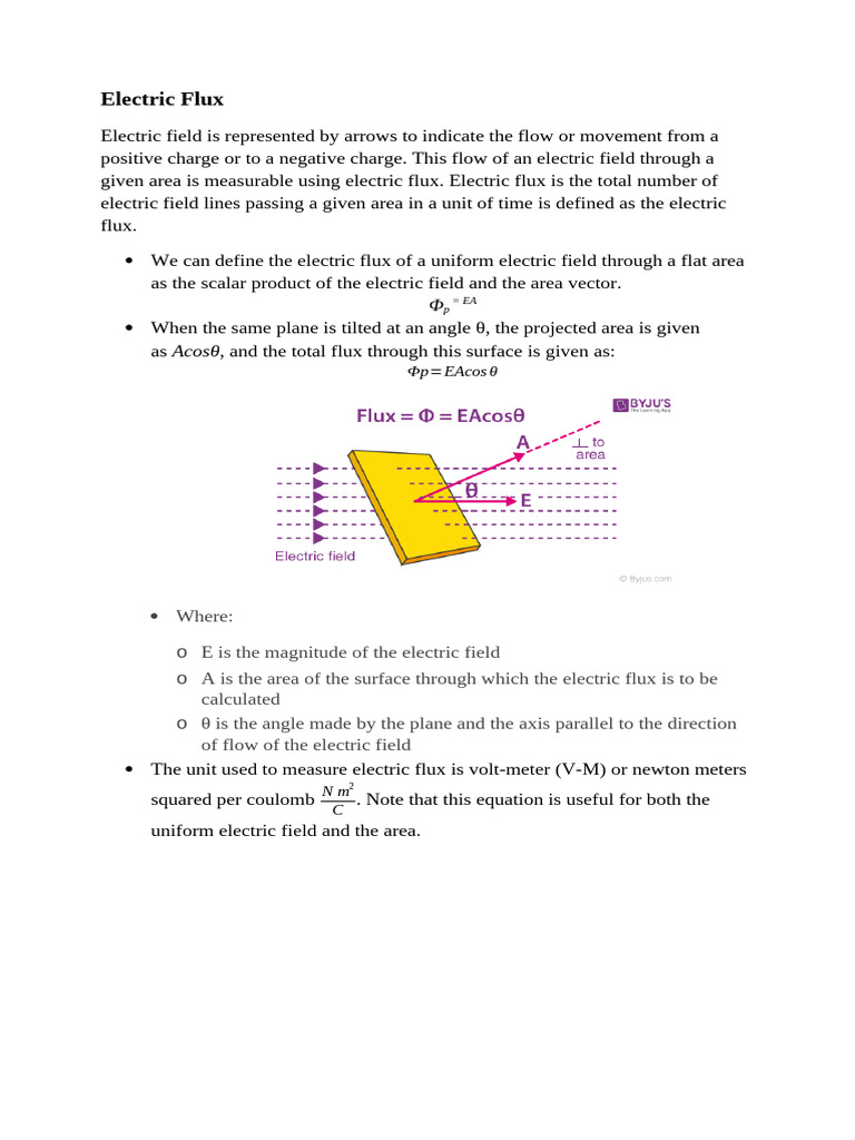 Understanding Electric Flux and Potential | PDF