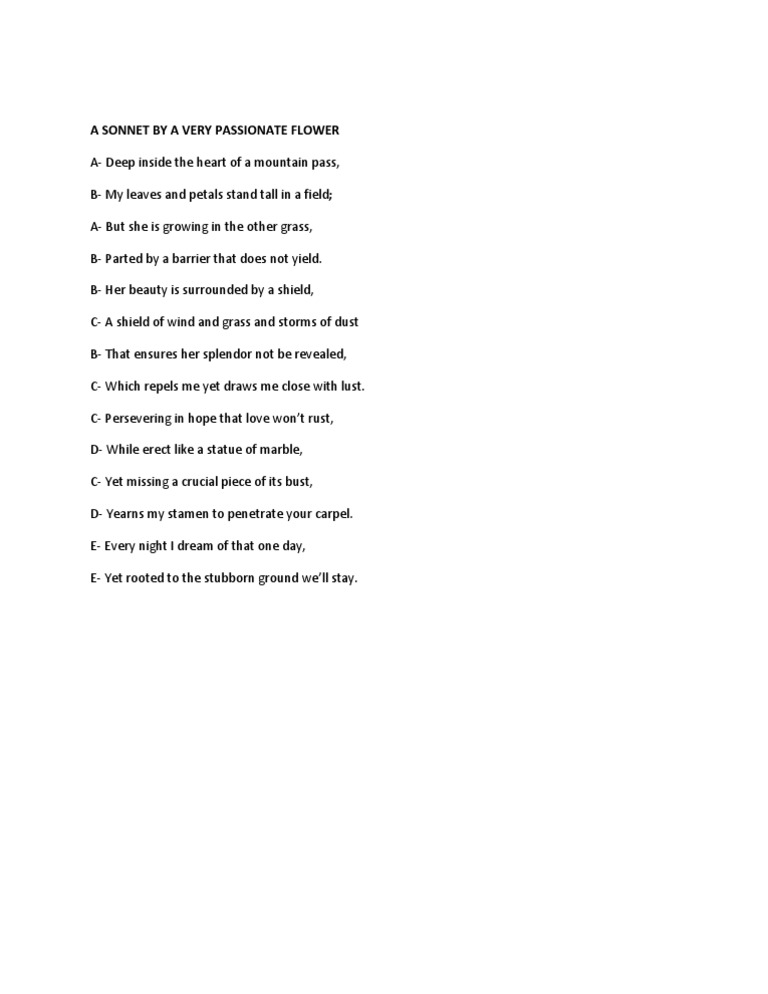 Flower Sonnet | PDF