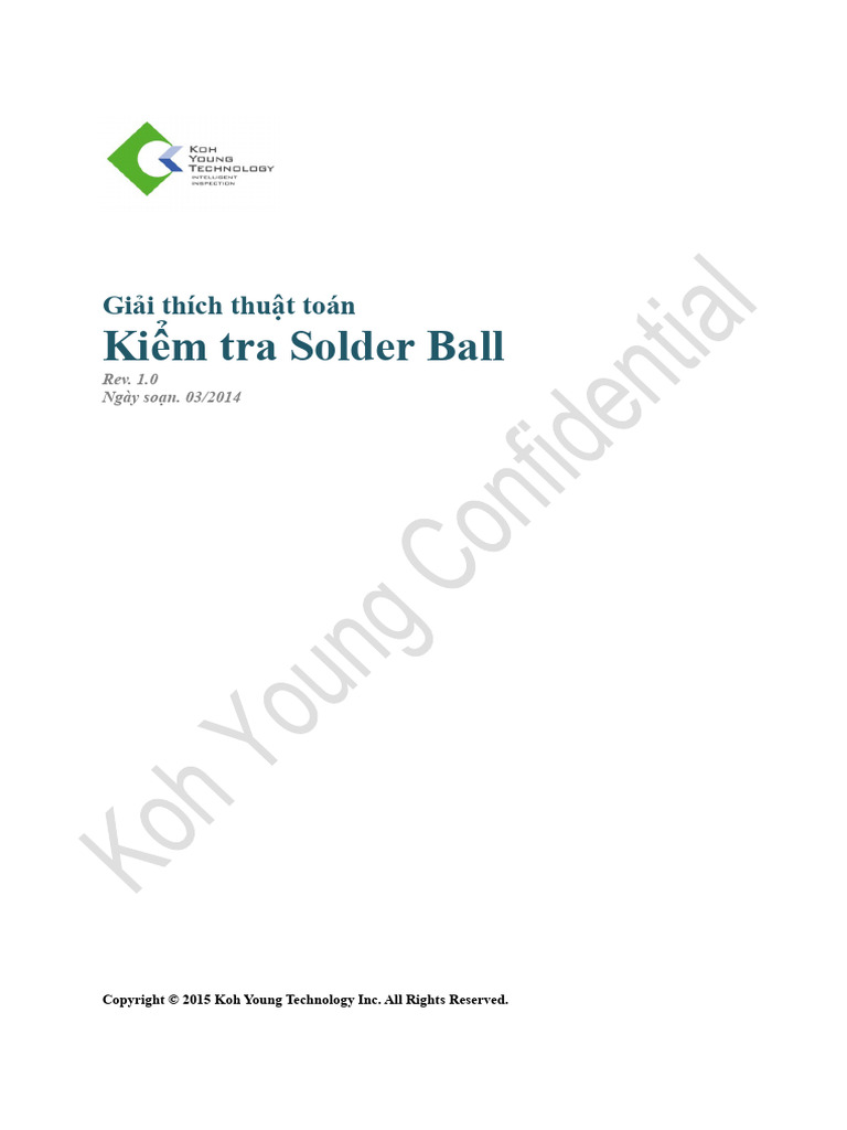 Algorithm Note - Solder Ball Inspection Setting - REV1.0 - VNM | PDF