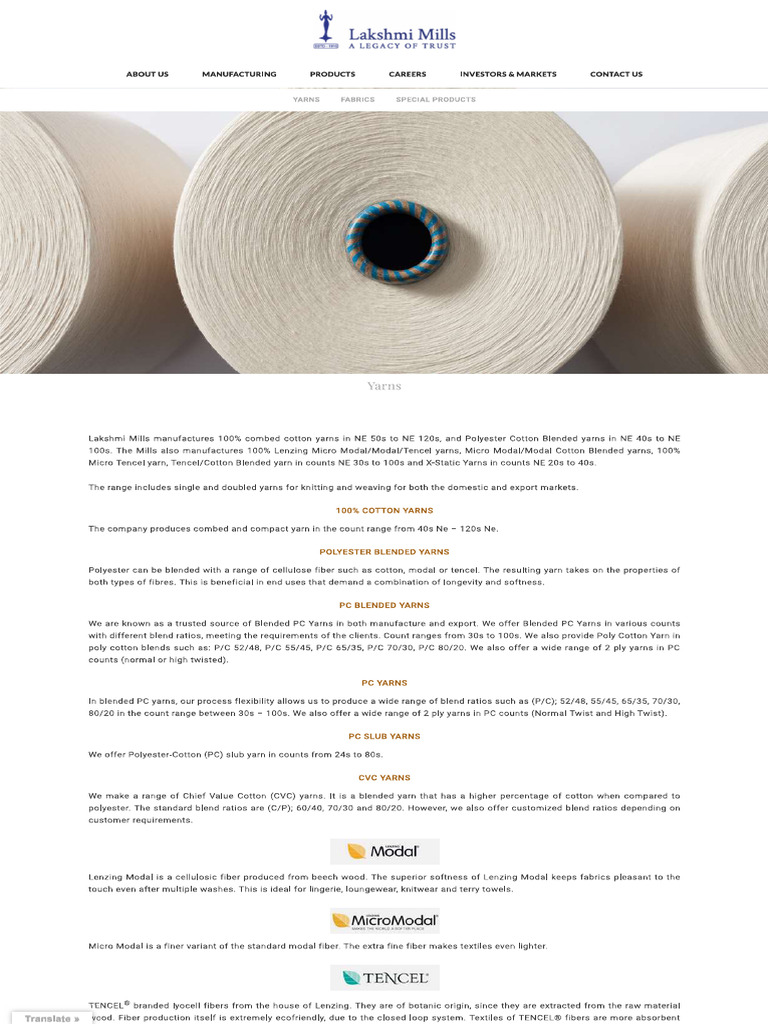 Yarn Details | PDF