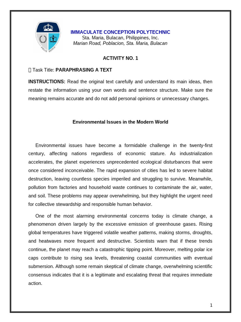 Key Environmental Issues Today | PDF | Pollution | Climate Change