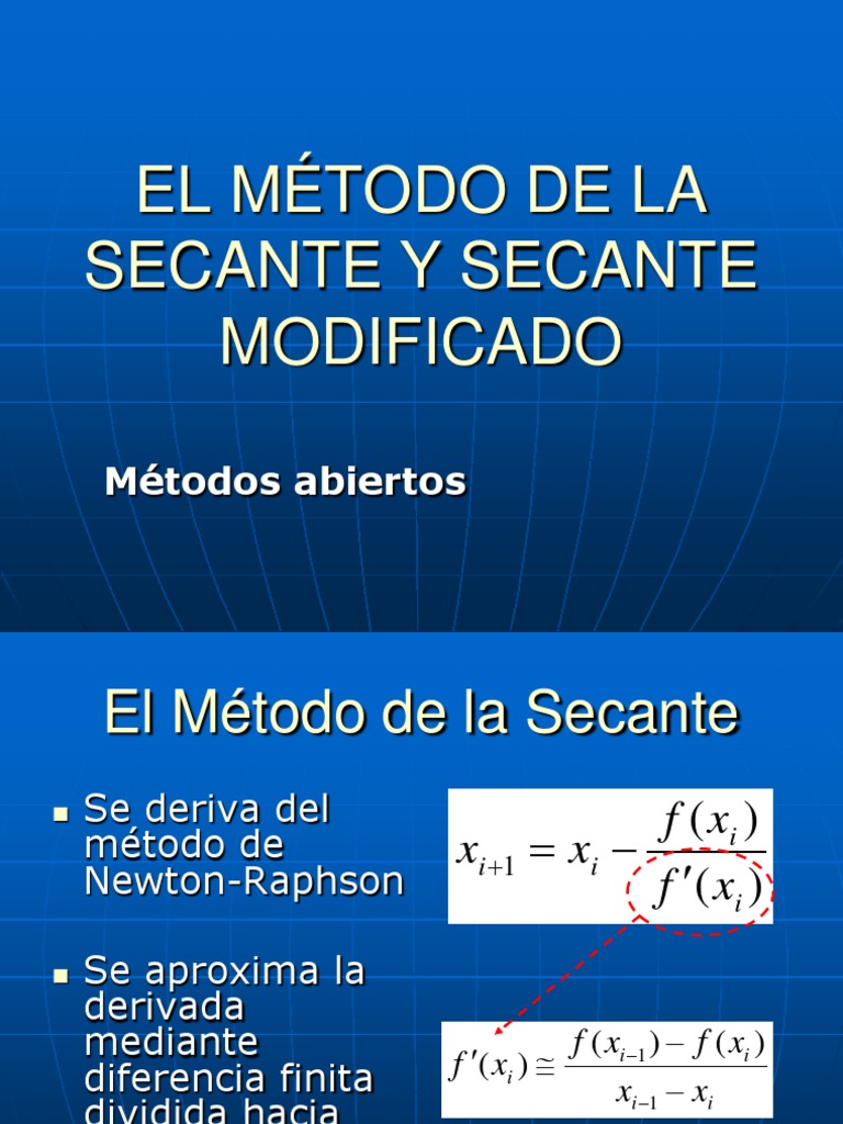 El Método de La Secante y Secante Modificado | PDF