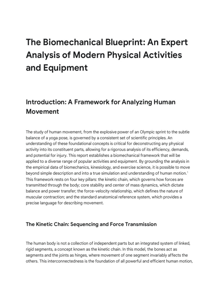 Biomechanical Analysis of Physical Activities | PDF | Kettlebell ...