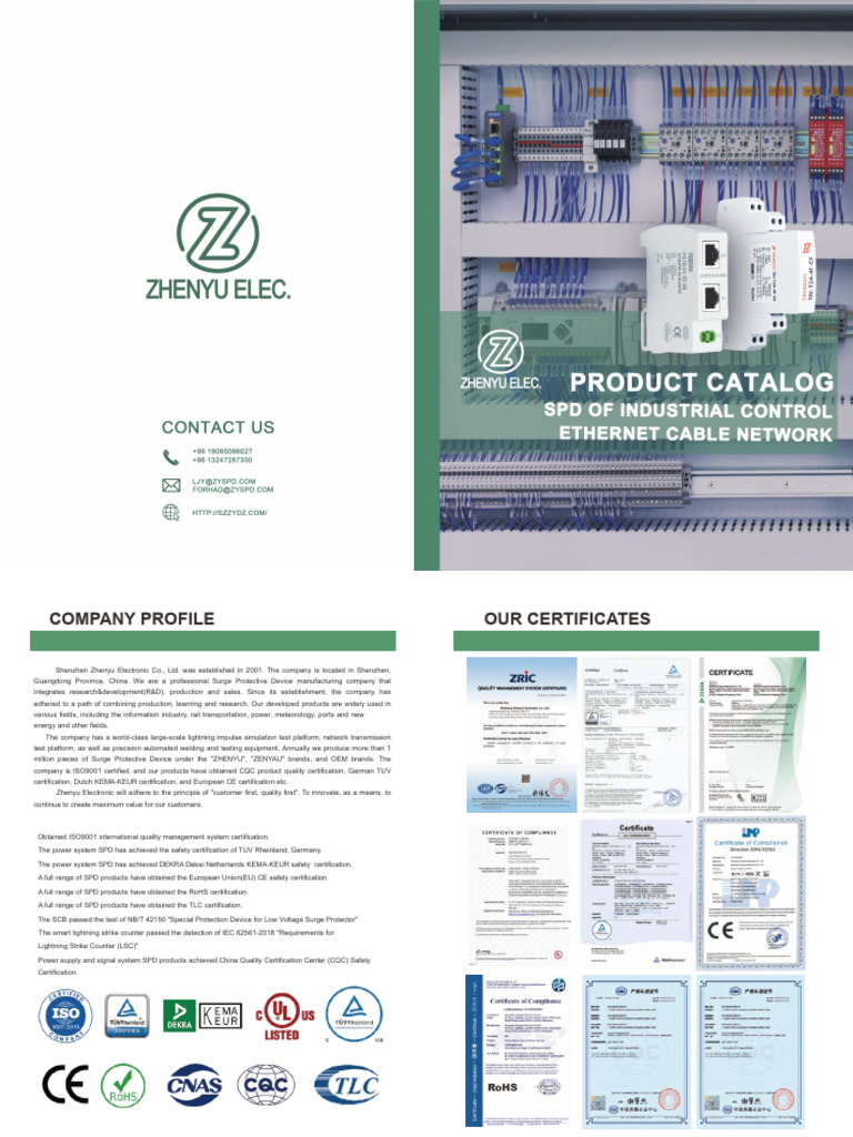 ZENYAU_Industrial Control-Ethernet SPD_ Product Catalog | PDF ...