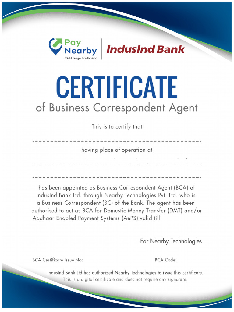 I B LBC Certificate Letter | PDF