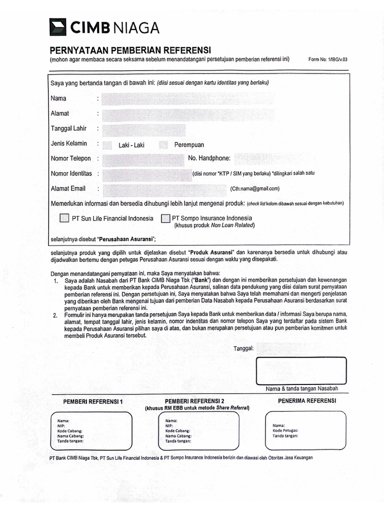 Form Referal | PDF