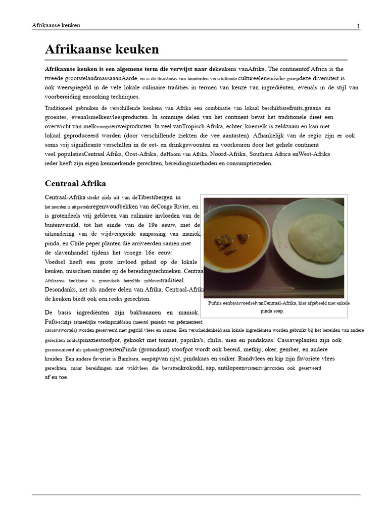 Afrikaanse Traditionele Voeding-NY | PDF
