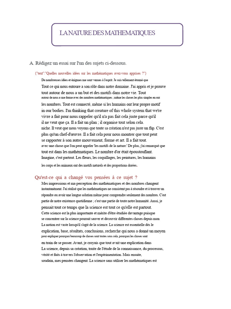 La beauté des mathématiques dans la nature | PDF | Mathématiques | Science