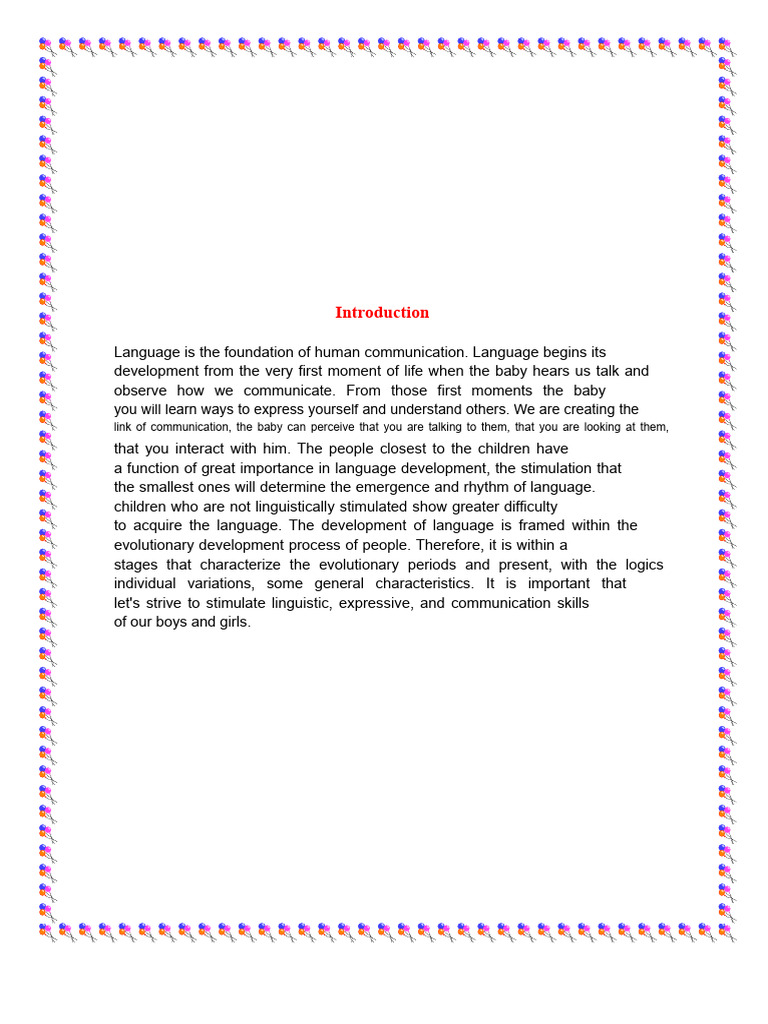 Importance of Language in Child Development | PDF | Language ...